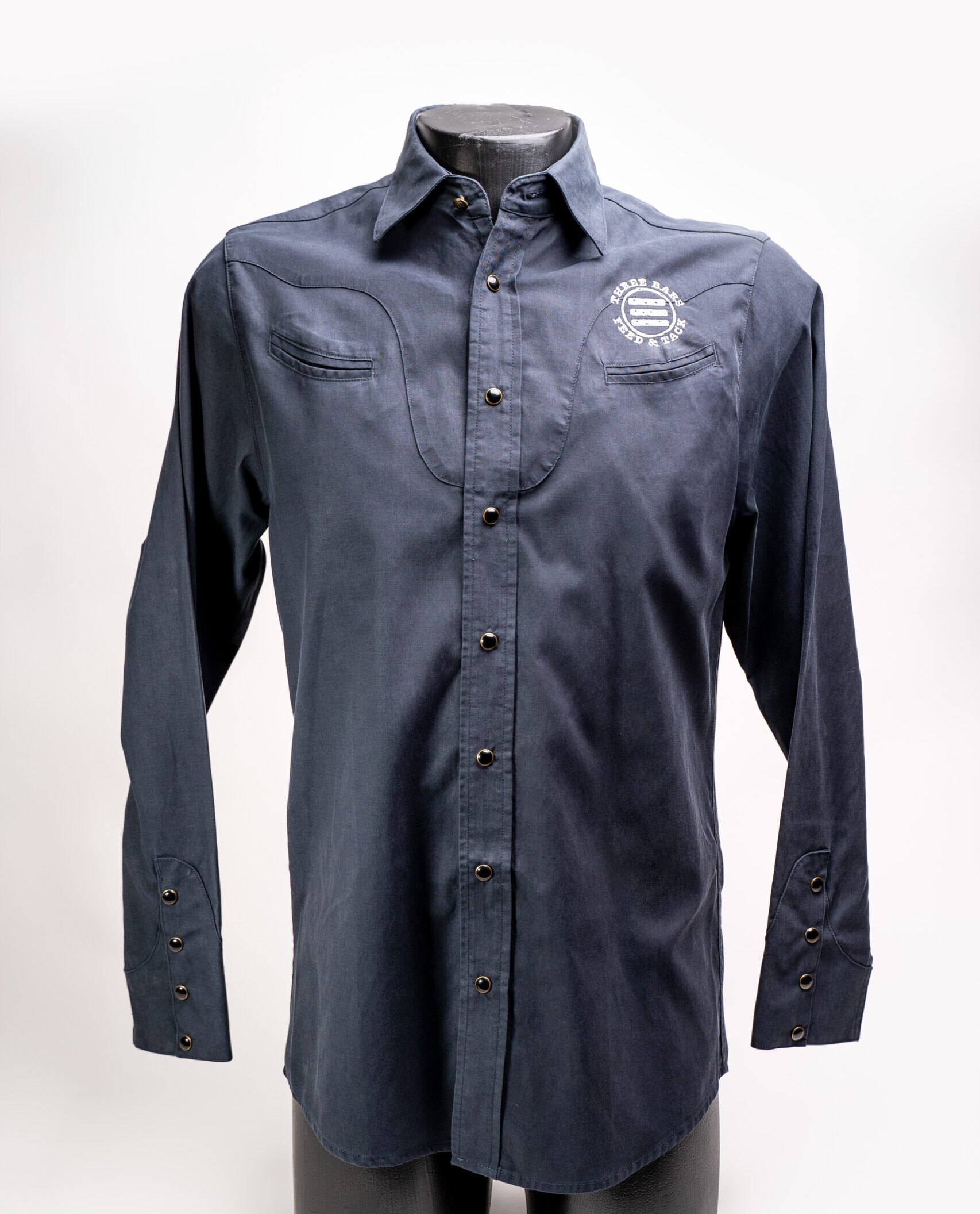 Men's Button Down Schaefer Logo Shirt - Three Bars