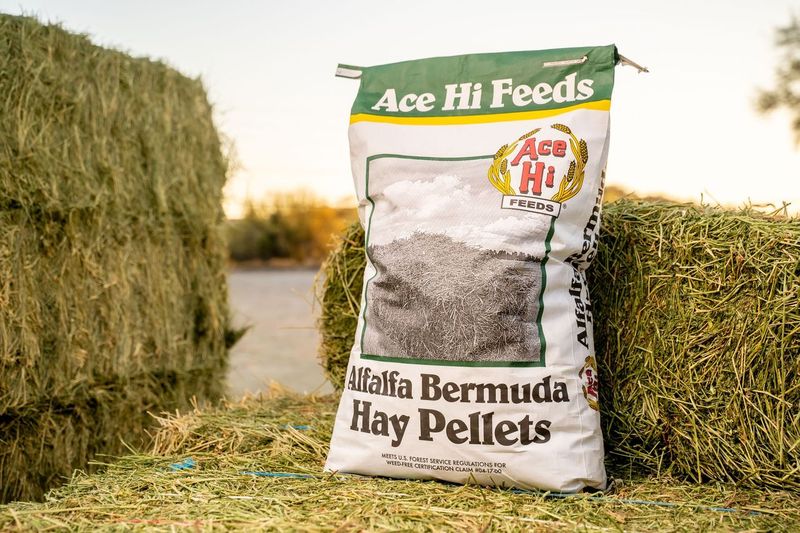 Ace Hi Alfalfa Bermuda Hay Pellets - Three Bars